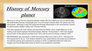 Mercury presentation slideshare / powerpoint presentation/ | PPTX