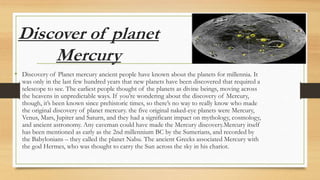 Mercury presentation slideshare / powerpoint presentation/ | PPTX