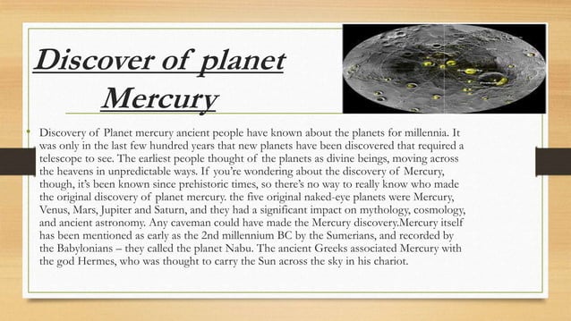 Mercury presentation slideshare / powerpoint presentation/ | PPTX