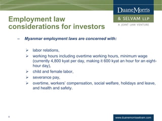 Lawyer in Myanmar Dr Oliver Massmann - Myanmar Employment - Regulations ...