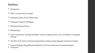 Presentation; Empowering Autonomous Learning in Higher Educatio through ...