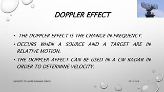 RADAR AN APPLICATION OF ELECTROMAGNETIC WAVES | PPTX