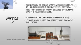 RADAR AN APPLICATION OF ELECTROMAGNETIC WAVES | PPTX