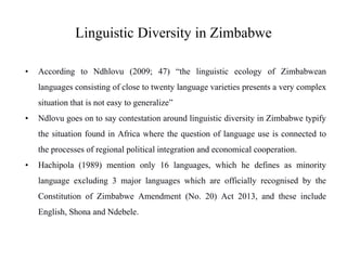 Presentation endangered languages and linguistic diversity | PPTX