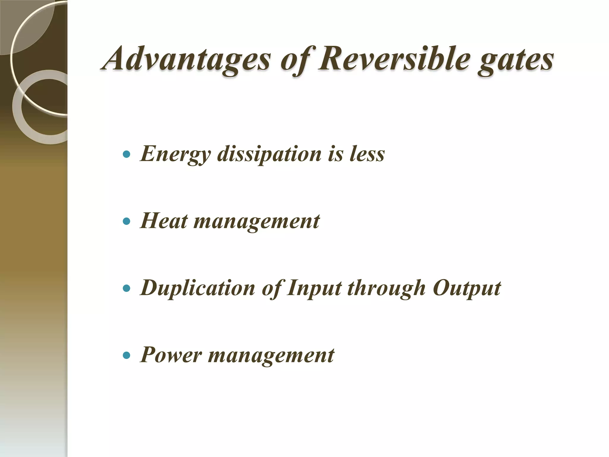 Presentation Energy Efficient Code Converters Using Reversible Logic Gates Ppt