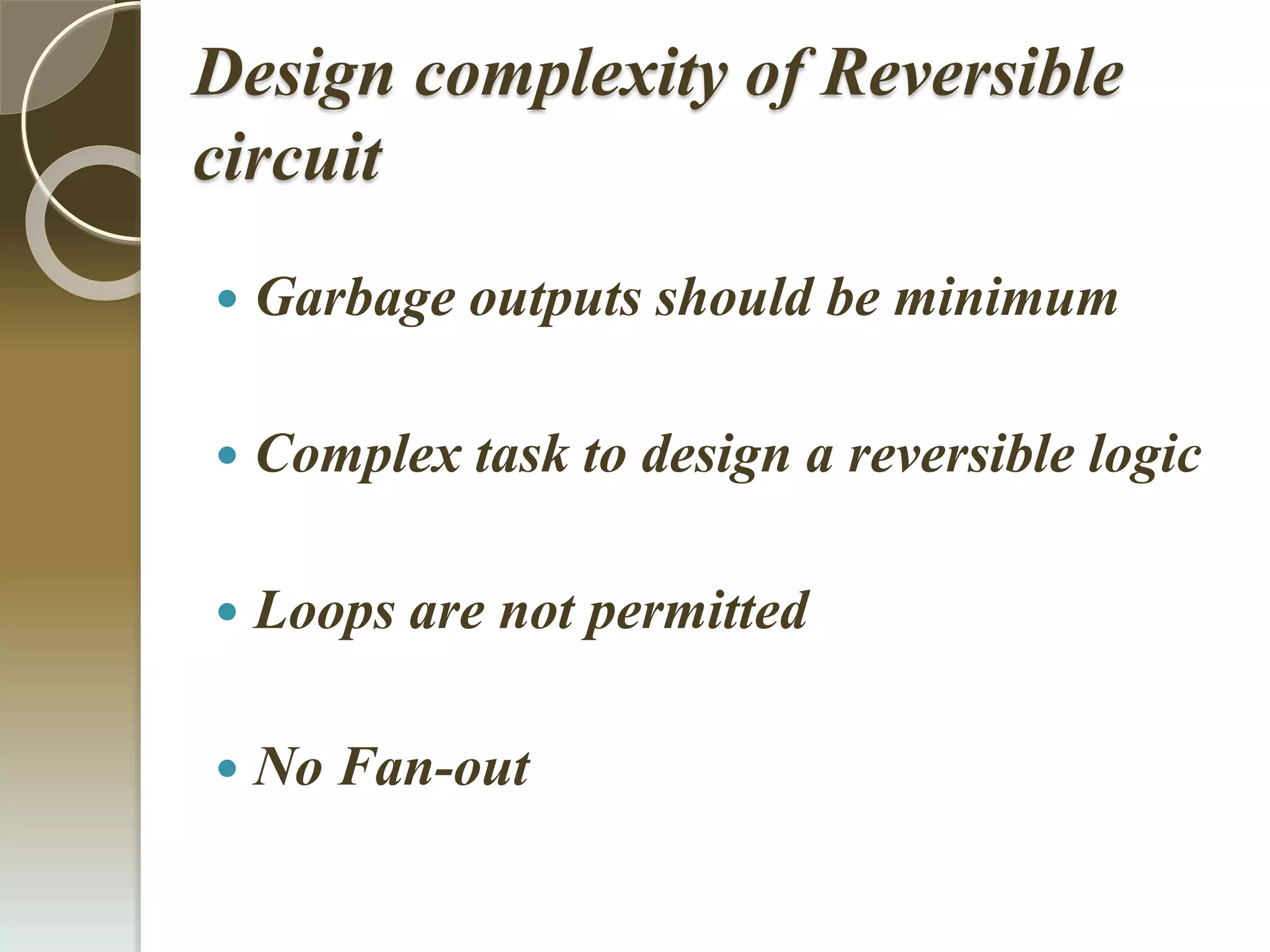 Presentation Energy Efficient Code Converters Using Reversible Logic
