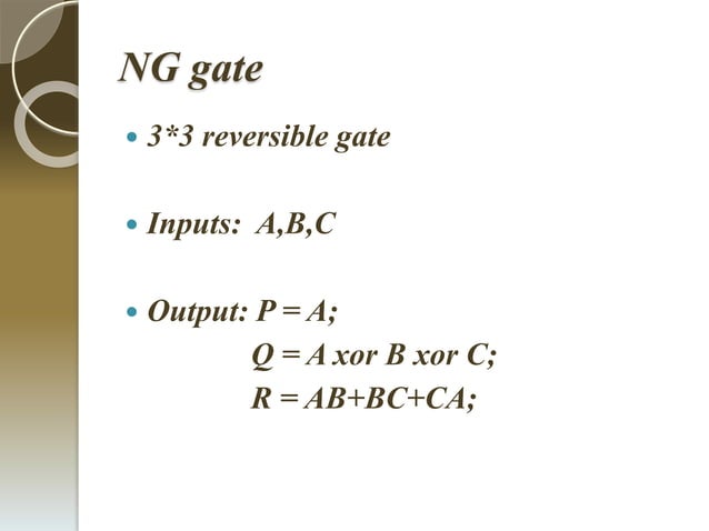 Presentation Energy Efficient Code Converters Using Reversible Logic