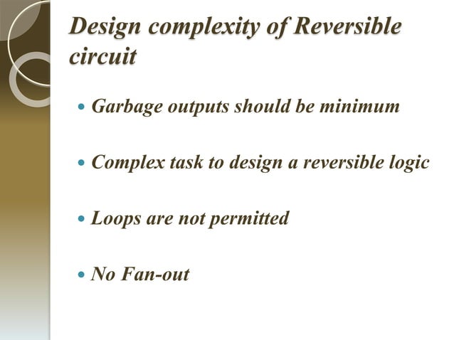 Presentation Energy Efficient Code Converters Using Reversible Logic