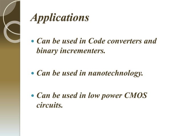 Presentation Energy Efficient Code Converters Using Reversible Logic
