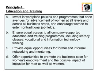 Women’s Empowerment Principles, UNIFEM | PPT