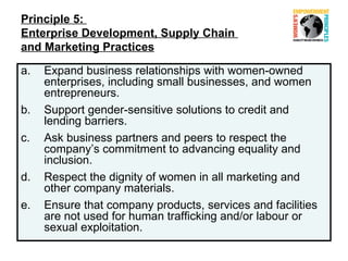 Women’s Empowerment Principles, UNIFEM | PPT