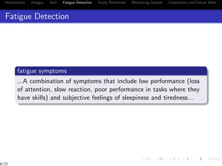 Analysis and Monitoring of Mental Fatigue | PDF