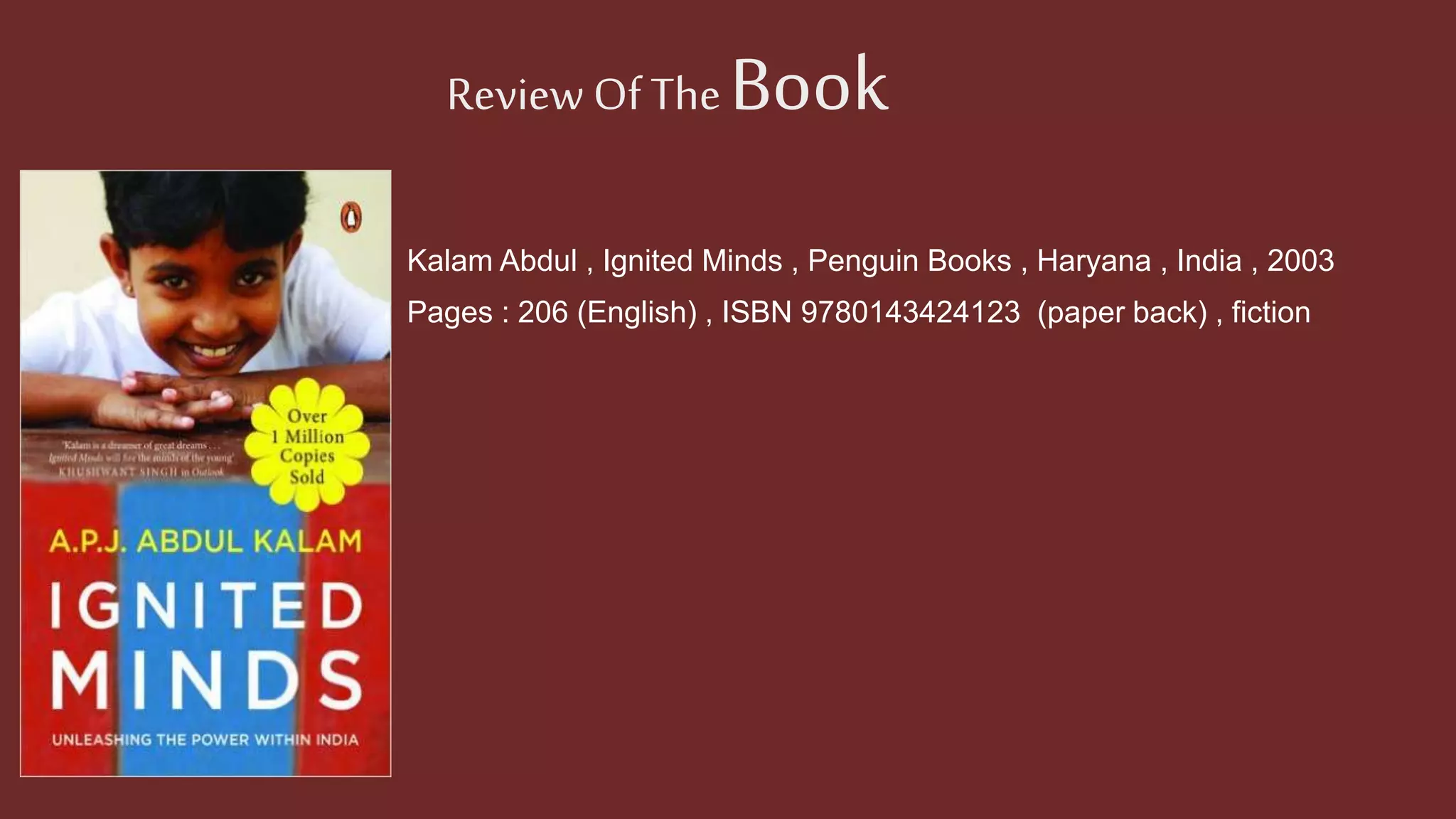 book rewiew of ignited minds | PPTX