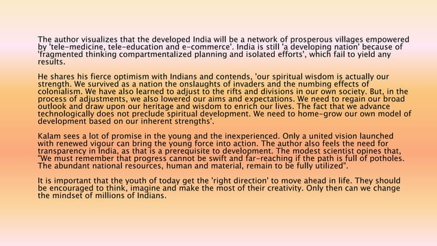 book rewiew of ignited minds | PPTX