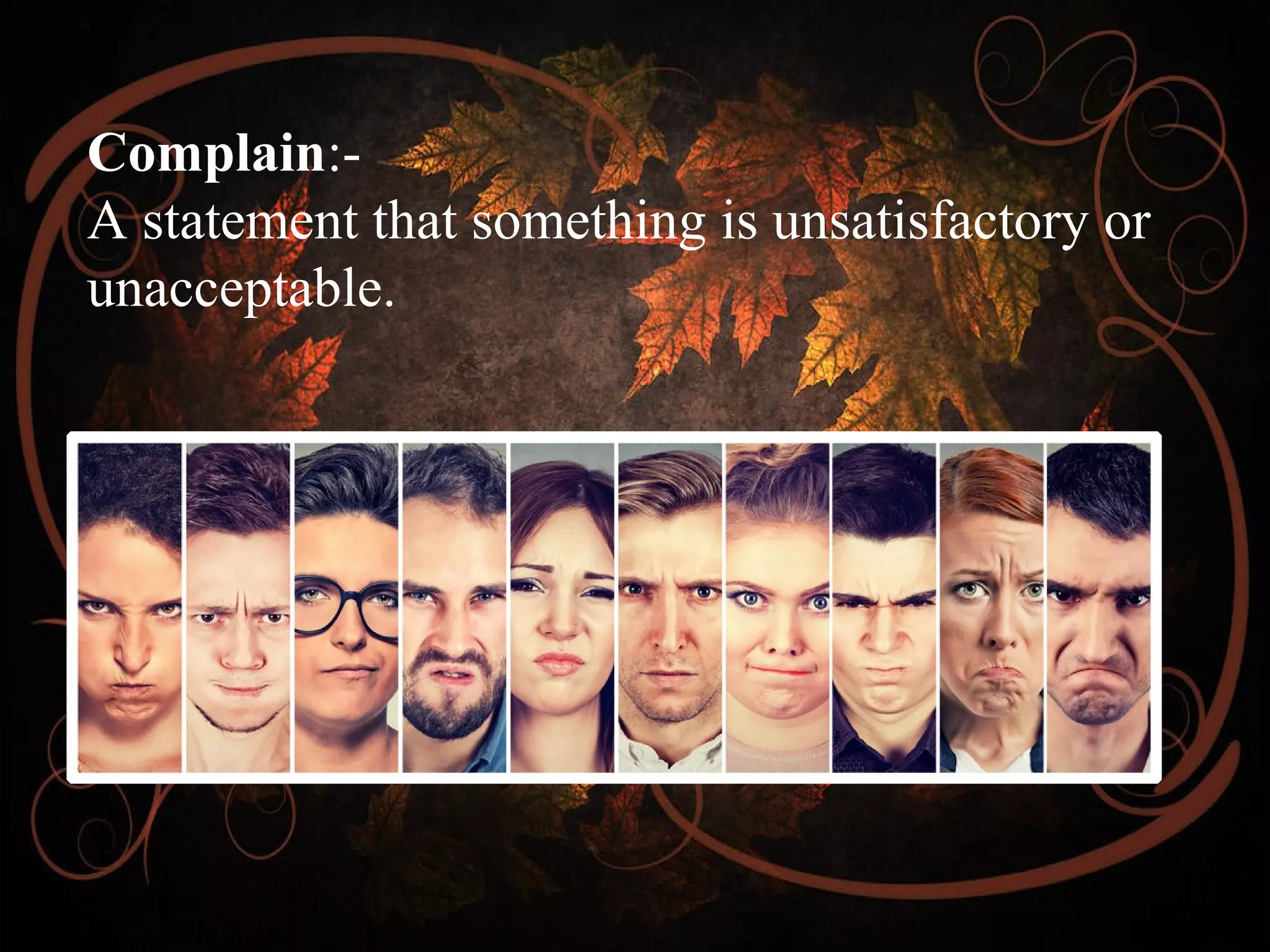 why do people complain? | PPT