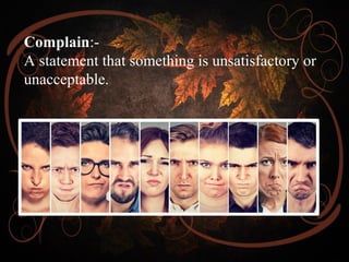 why do people complain? | PPT