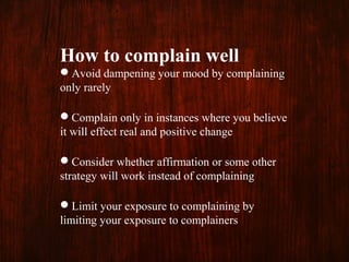 why do people complain? | PPT