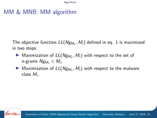 Generation of Static YARA-Signatures Using Genetic Algorithm | PPT