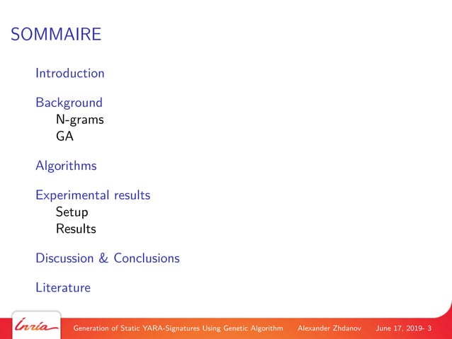 Generation of Static YARA-Signatures Using Genetic Algorithm | PPT