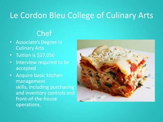 Culinary Arts Career Path | PPTX
