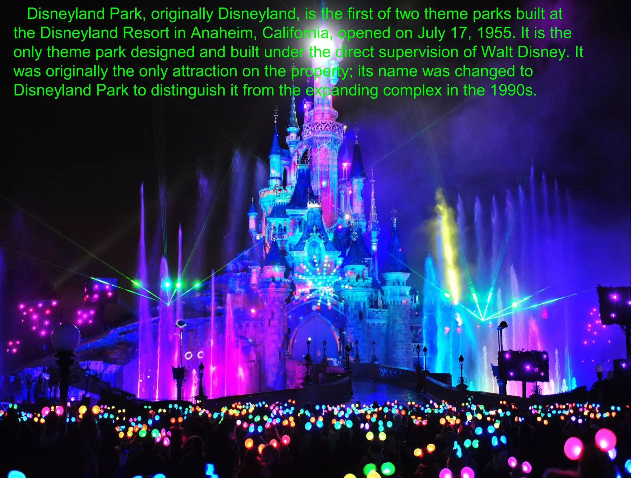 Presentation english Disneyland | PPT