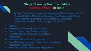 UNEMPLOYMENT IN INDIA | PPTX