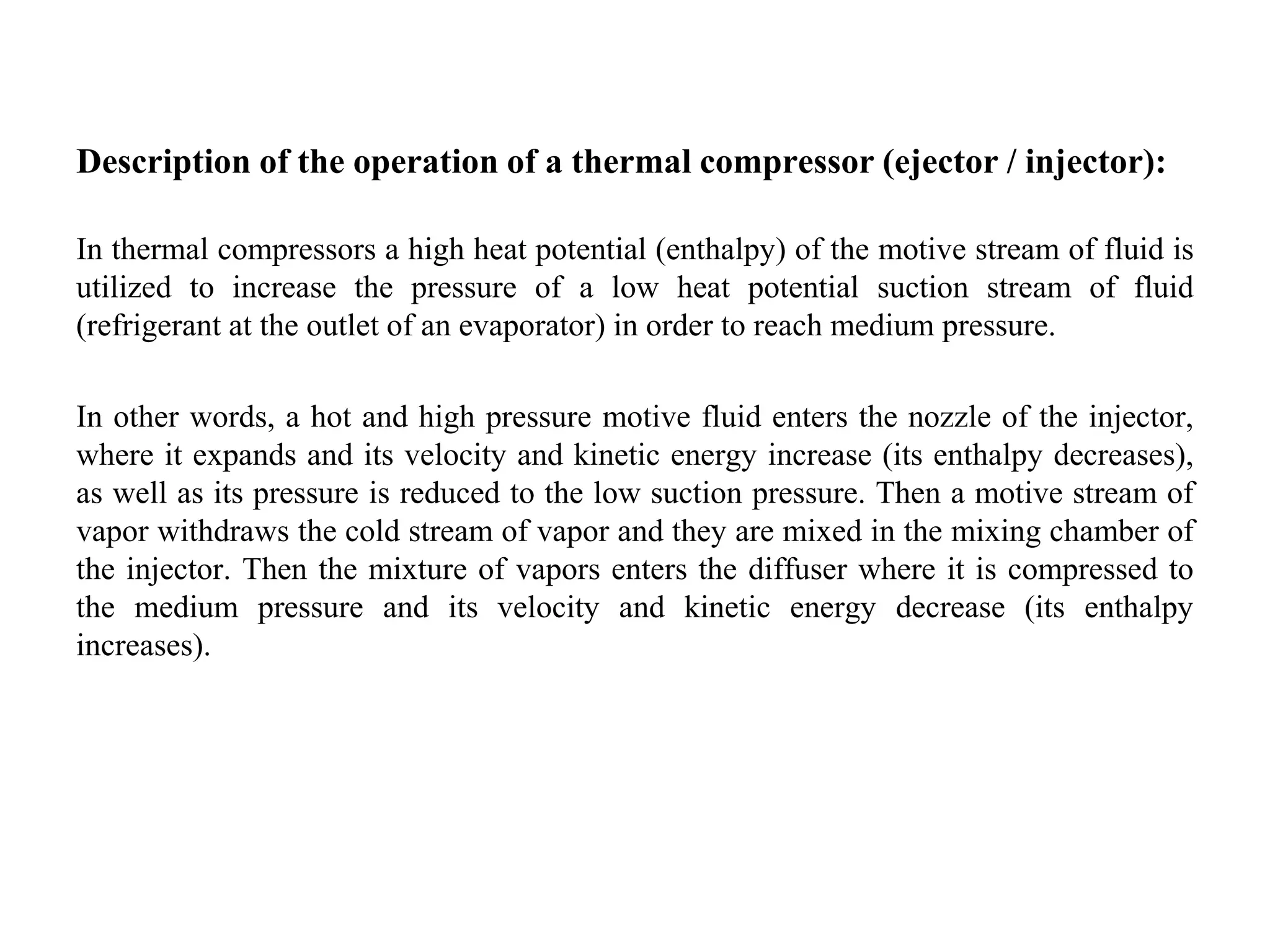 EJECTOR REFRIGERATION CYCLE WITH THE INJECTION OF A HIGH DENSITY FLUID ...
