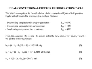 EJECTOR REFRIGERATION CYCLE WITH THE INJECTION OF A HIGH DENSITY FLUID INTO A DIFFUSER (A MIXING ...