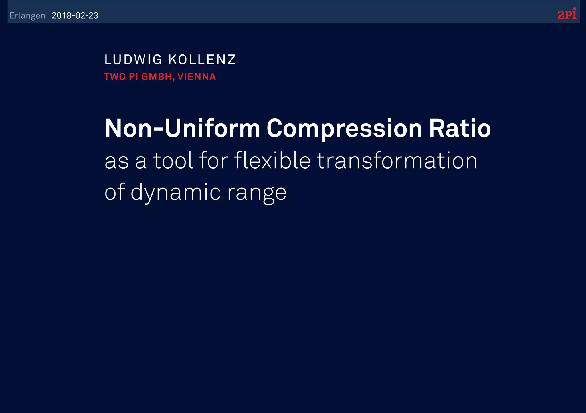 Non-uniform Compression Ratio for Dynamic Range Compression | PPT