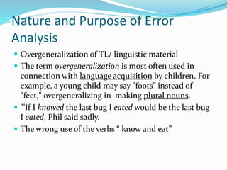 Presentation error analysis | PPTX | Educational Assessment | Education