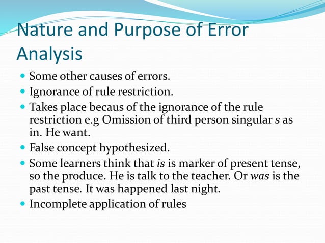 Presentation error analysis | PPTX | Educational Assessment | Education