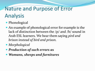 Presentation error analysis | PPTX | Educational Assessment | Education