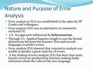 Presentation error analysis | PPTX | Educational Assessment | Education
