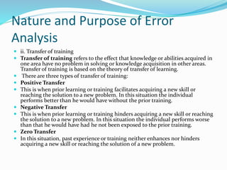 Presentation error analysis | PPTX