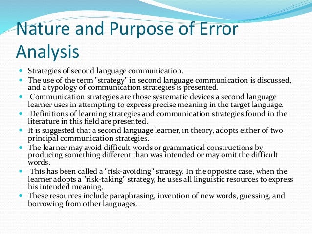 Presentation Error Analysis