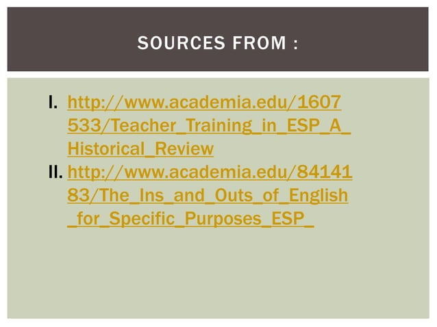 APPROACHES TO ESP TRAINING | PPTX