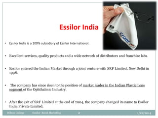Presentation essilor | PPTX