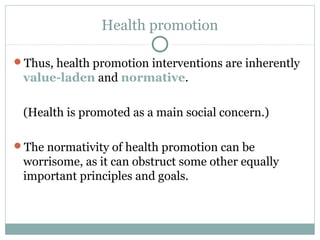 Ethics in health promotion evaluation research | PPT