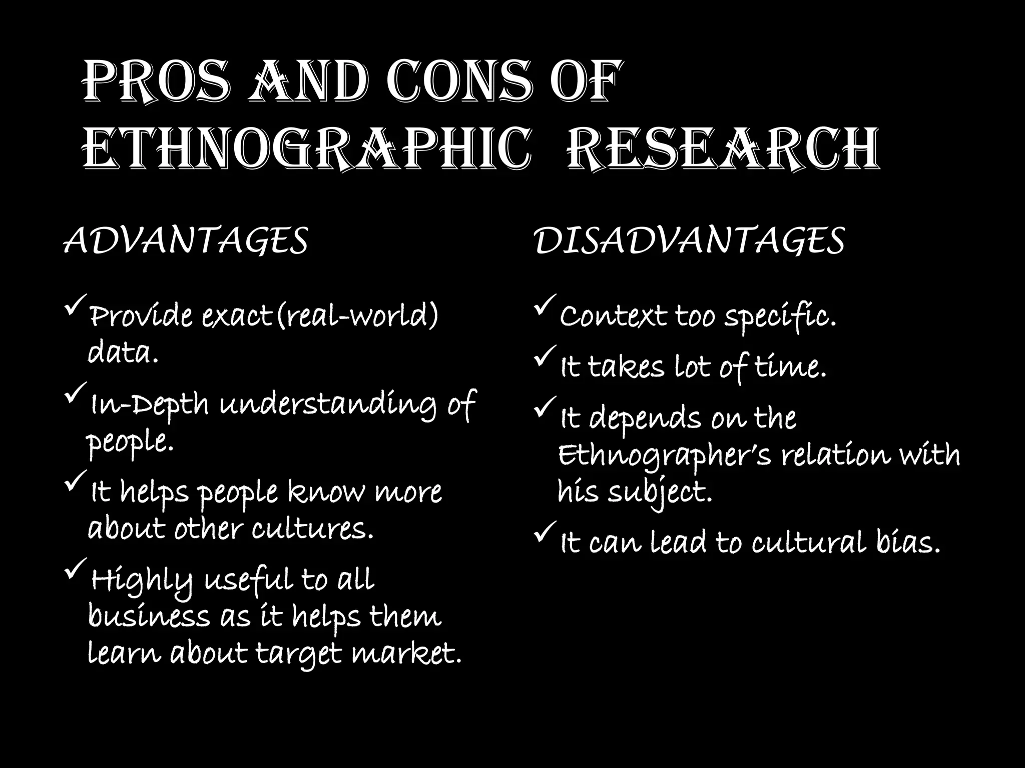 Presentation on ethnographic as a research tool | PPTX