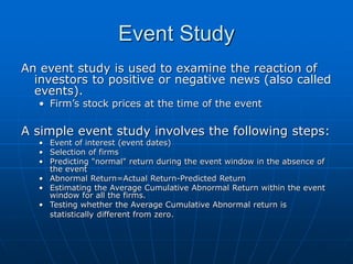 Presentation eventstudysla | PPT