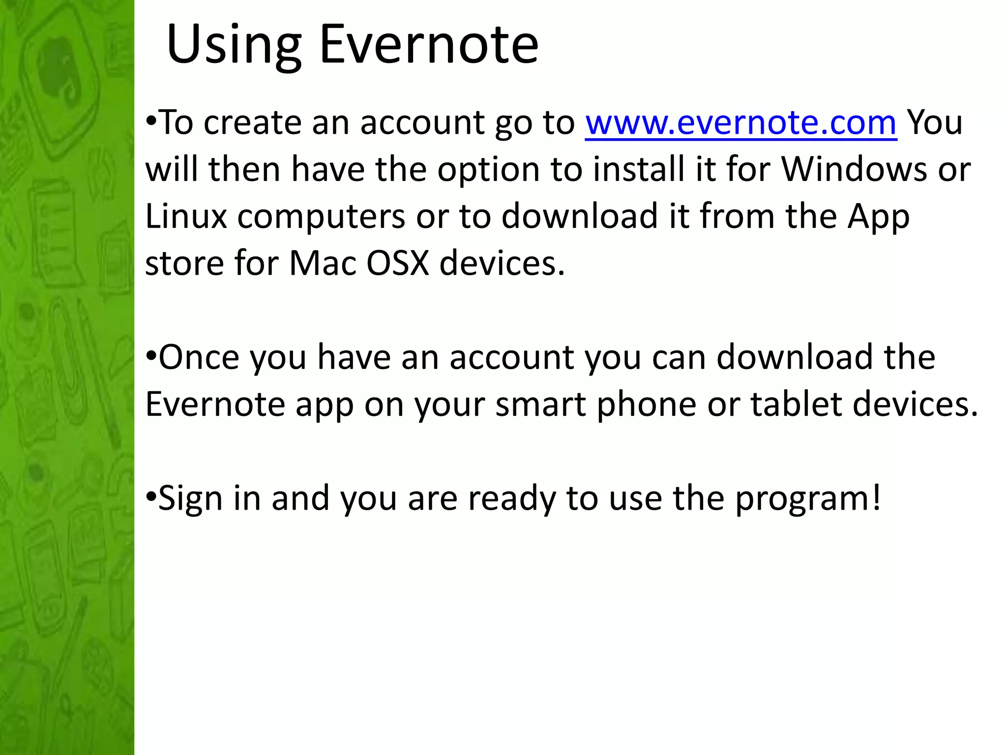 Presentation evernote | PPTX