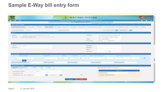 Presentation E-WAY bill | PPTX