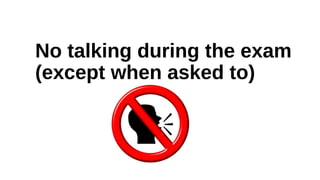 Presentation exam behaviour | PPT