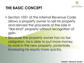 Section 1031 Exchange - The Basics | PPT