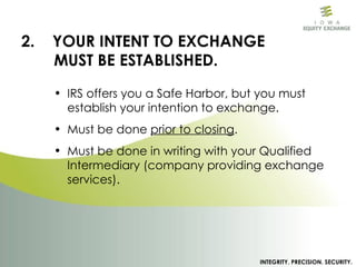 Section 1031 Exchange - The Basics | PPT