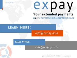 expay — payment solution in Thailand | PDF | Credit Cards | Personal Debt