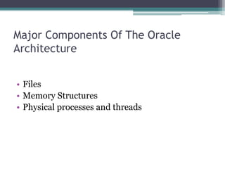 Oracle Database Architecture | PPTX
