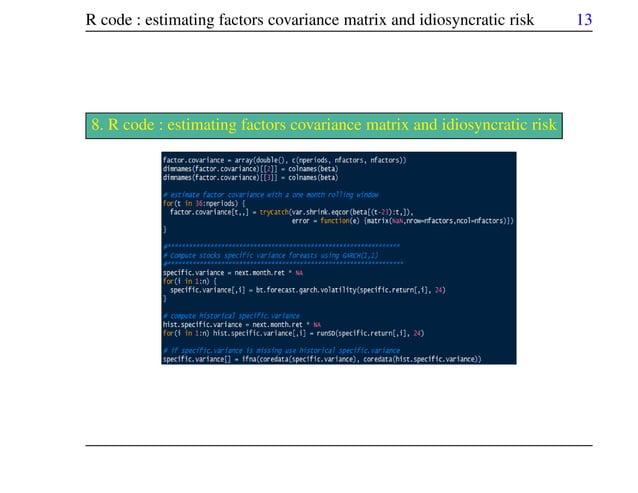 Multi risk factor model | PPT