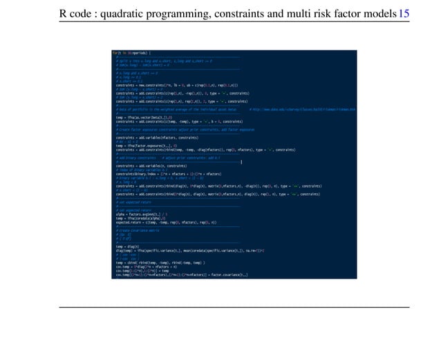 Multi risk factor model | PPT