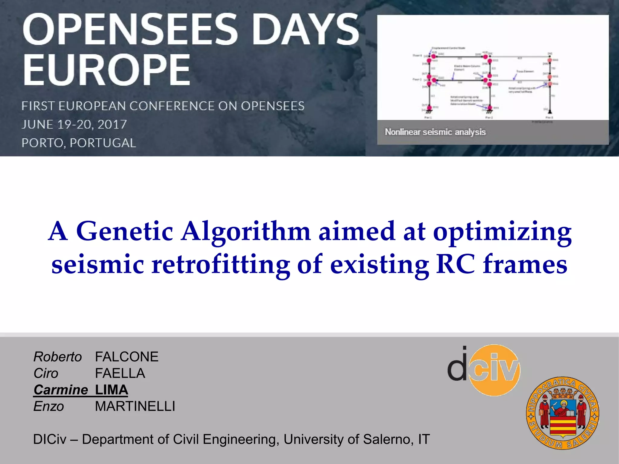 A genetic algorithm aimed at optimising seismic retrofitting of ...